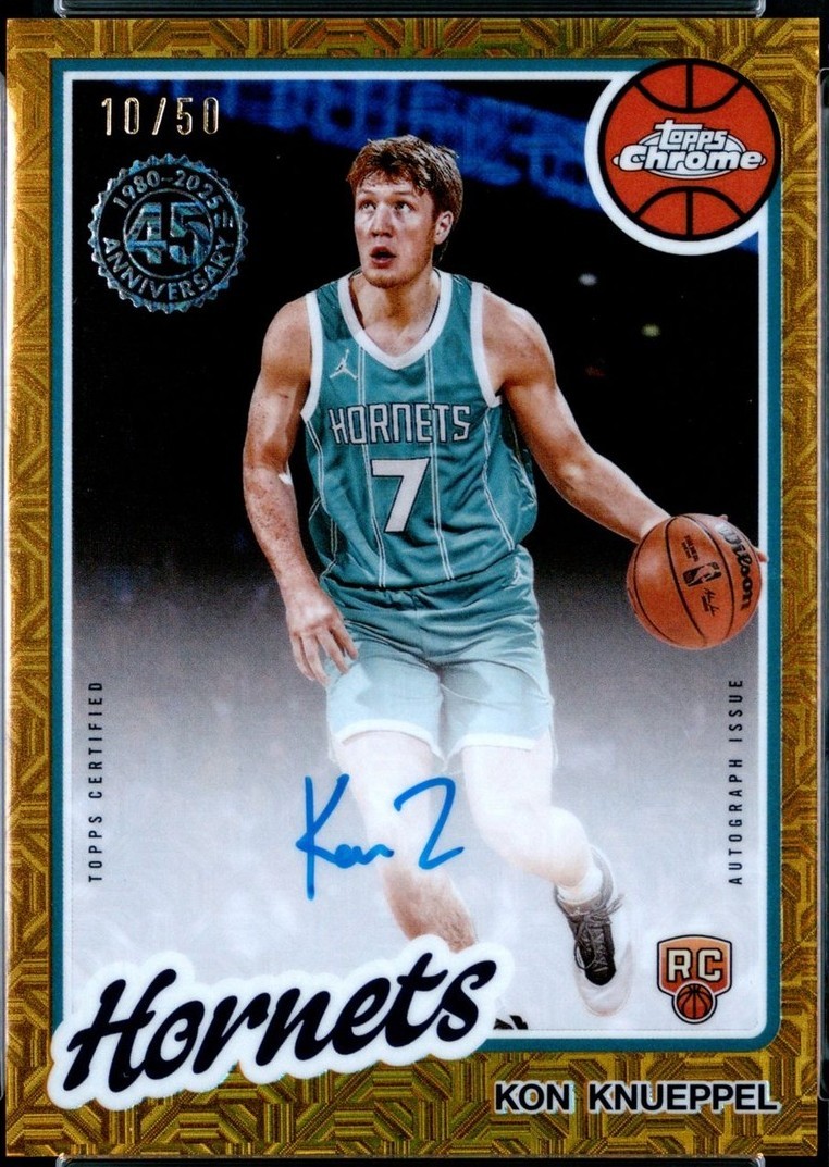 2025-26 Topps Chrome - Rookie Autographs Kon Knueppel #TCAR-KK Gold ...