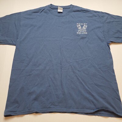 Haisley Machine T-Shirt Mens XL Blue Tee U26 | eBay