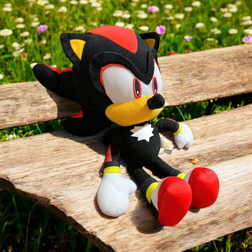 Sonic The Hedgehog Shadow 12" Plush Stuffed Figure Black Red SEGA Toy ...
