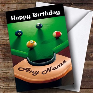 Pool Snooker Table Funny Personalised Birthday Greetings Card | eBay