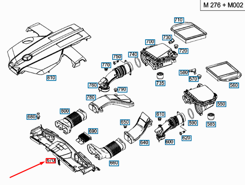 Mercedes-Benz CLS C218 Top Cold Air Induction A2185000955 OEM for sale ...