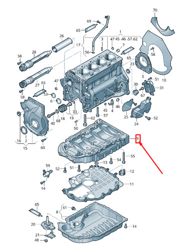 NEW AUDI A6 AVANT C7 UPPER ENGINE OIL SUMP 06H103603AQ ORIGINAL NO DUTY ...