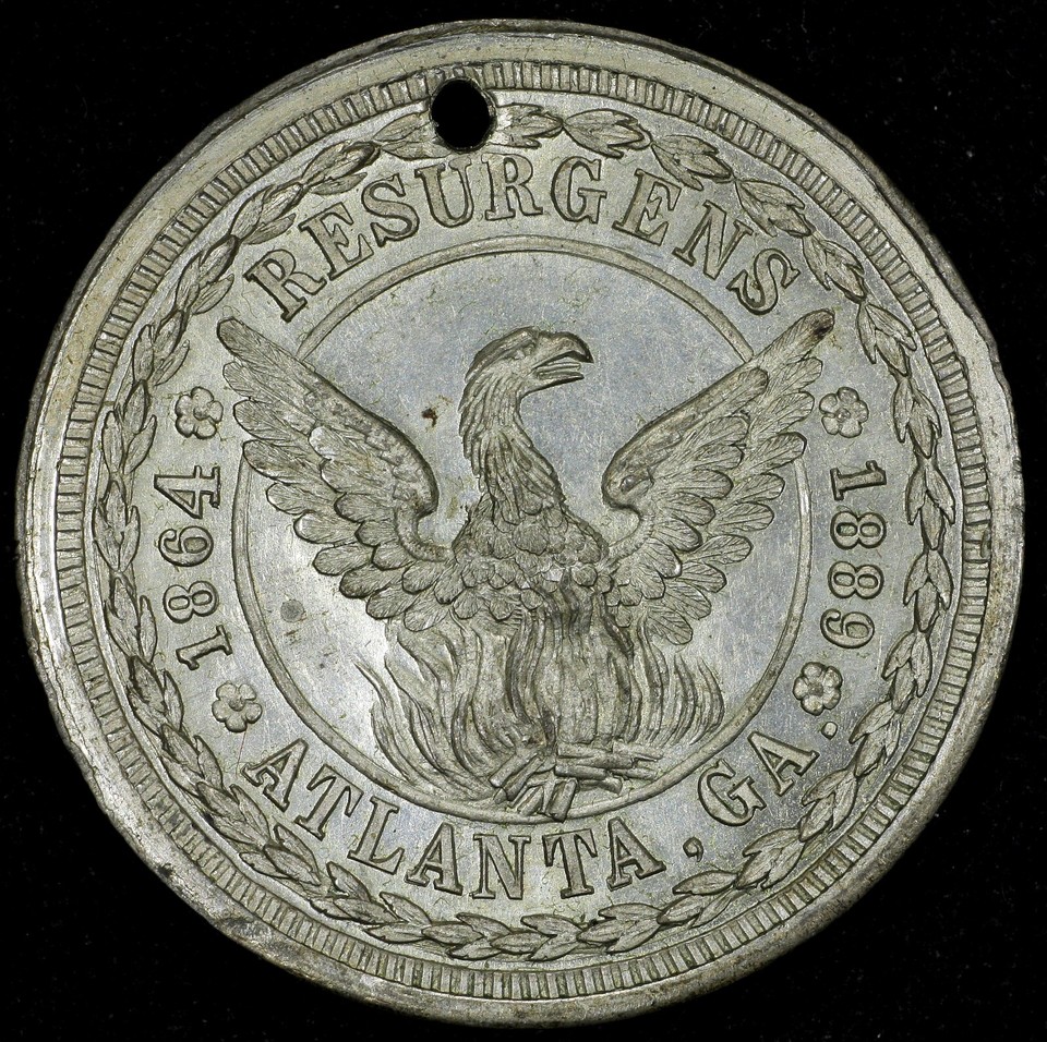 1889 Piedmont Exposition Atalanta Georgia Main Building Medal White ...