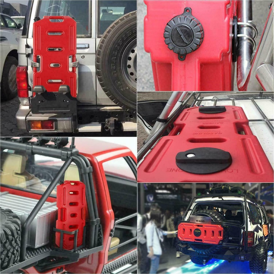 20L 5 Gallon Gas Container Backup Fuel Can Pack Tank + 2x Lock For Jeep ...