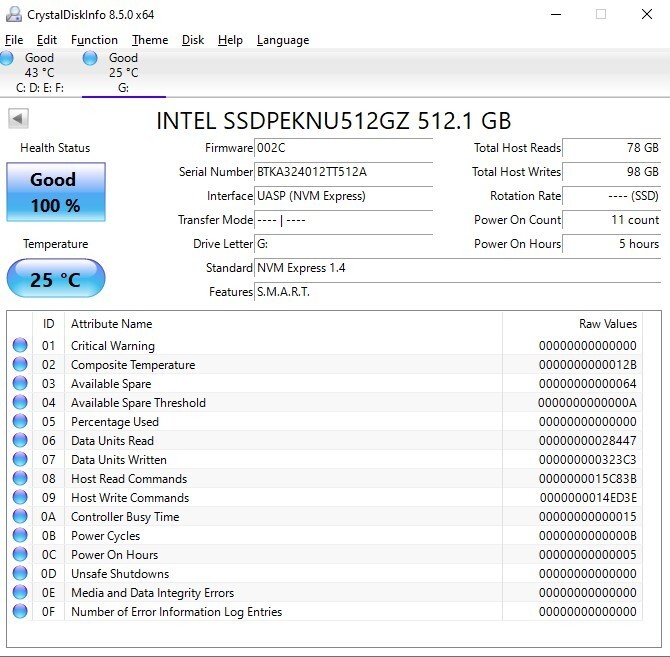LOT OF 5,2280 M.2 Intel 670p 512GB M.2 NVMe Internal SSD (SSDPEKNU512GZ ...