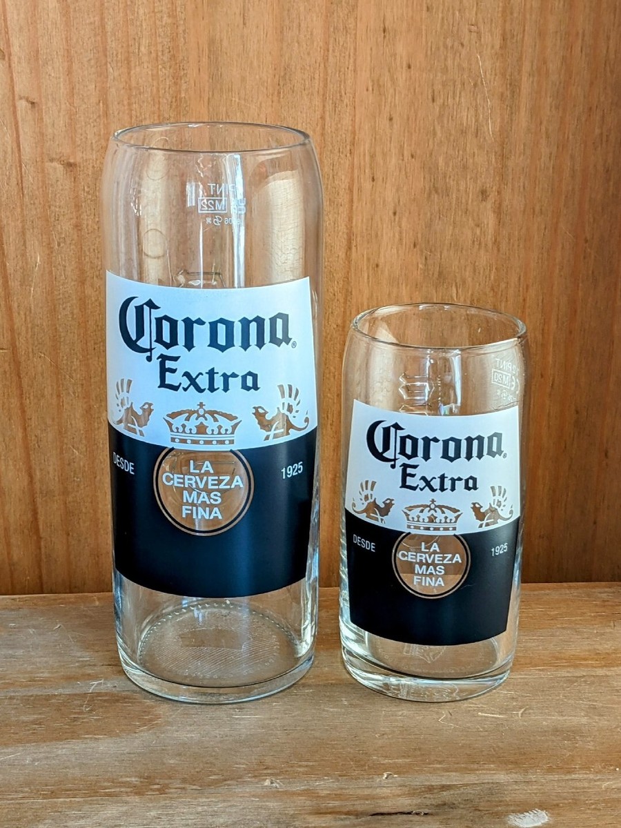Corona Beer Bottle Glasses Corona Extra (2) 16 Oz Pint Glass Set In