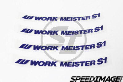 4X WORK WHEELS MEISTER S1 OUTER RIM DECAL BLUE LIP BARREL REPLACEMENT ...