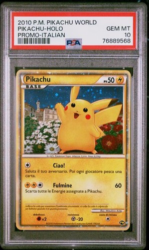 PSA 10 Pikachu Holo 2010 World Collection Promo Pokemon Italian ...