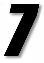 One Industries 7" Number Plate Decal "7" Seven 3 Pack Black Supercross ...