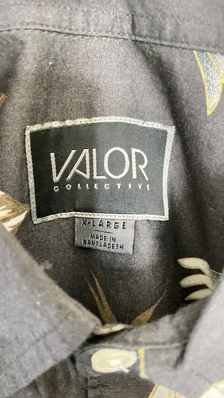 Valor Collective Mens Extra Large Gray Brids Button Up Shirt | eBay