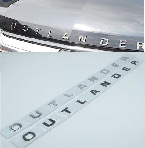 1pc new 3D ABS OUTLANDER car Letter Front Head Hood Bonnet Grill Decals ...