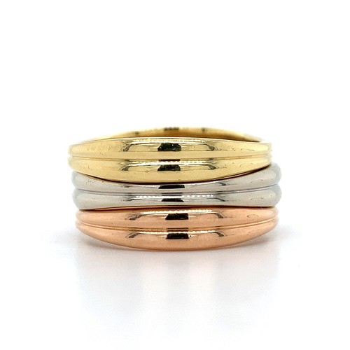 Tiffany & Co 18k Gold 3 Stackable Wavy Bands Ring size 7 | eBay