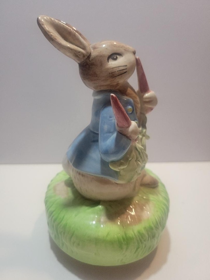 Vintage Schmid Beatrix Potter Peter Rabbit Music Box "It's A Small ...