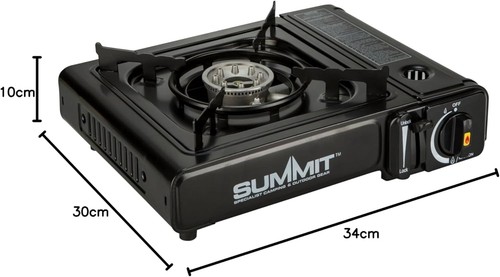 Summit Portable Gas Camping Stove Cooker Single Burner Cooking Hob ...