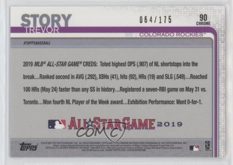 2019 Topps Chrome Update Target All-Star Game Purple Refractor /175 ...