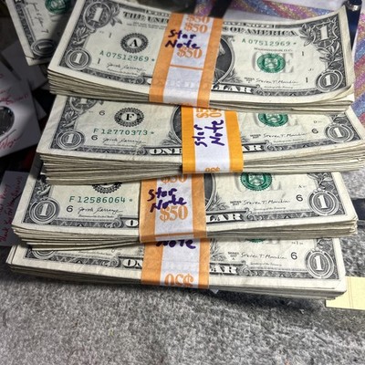 $1 Star Notes Lots Of 50 Different Years All In Pretty Good Shape | eBay