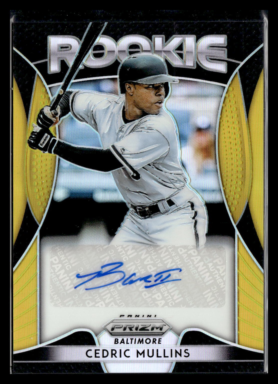 2019 Panini Prizm #RA-CM Cedric Mullins Rookie Autographs Gold Prizm ...