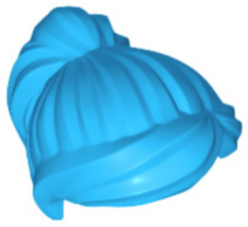 LEGO 87990 DARK AZURE Minifigure, Hair Female Ponytail and Swept ...