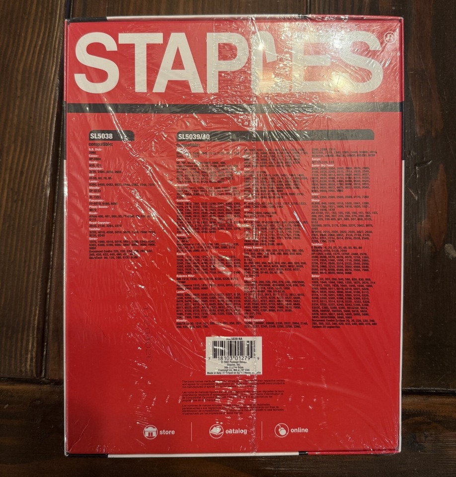 NEW Staples SL5039 Transparency Film for Copiers 100 Sheets 8.5x11 ...