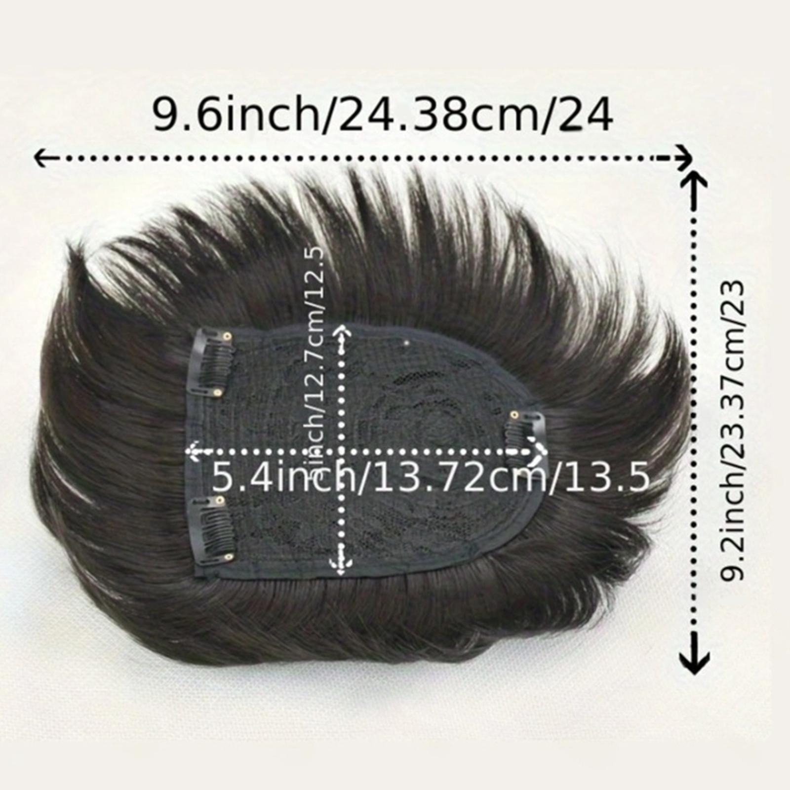 Replacement Synthetic Short Hair Topper Men Hair Tropper for Male Daily ...