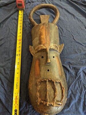 Very Large African Mask — Unique Carved Details — Authentic African ...