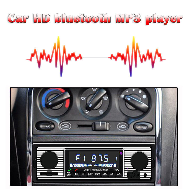 US 4-Channel Car Bluetooth USB/SD/FM Radio Stereo MP3 Player Remote ...