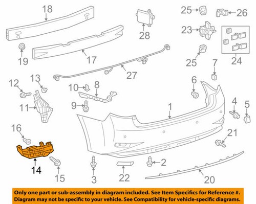 52562-33050 Toyota Retainer, rear bumper, upper rh 5256233050, New ...