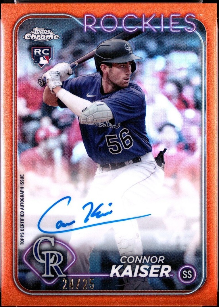 2024 Topps Chrome - Rookie Autographs Connor Kaiser #RA-CK Orange ...