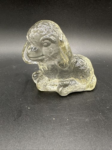 GOEBEL Clear Crystal Glass Lamb Sheep Figurine Paperweight Vintage | eBay