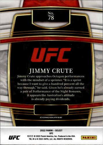2022 Panini Select UFC #78 Jimmy Crute | eBay