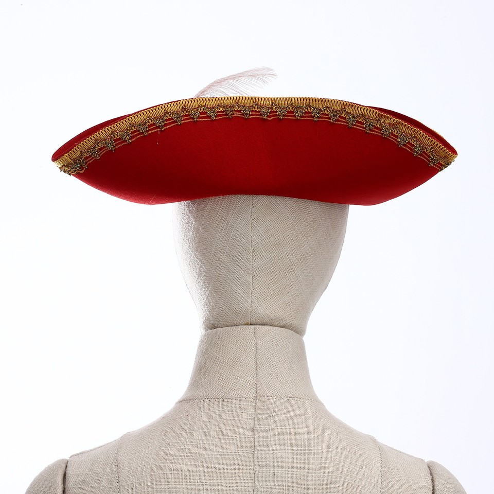 Unisex Felt Hat Soft Headwear Classic Pirate Cap Colonial Tricorn ...
