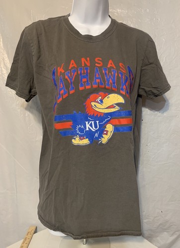Youth University Of Kansas KU Jayhawks T-Shirt - Red/Blue/Gray- L - GUC | eBay
