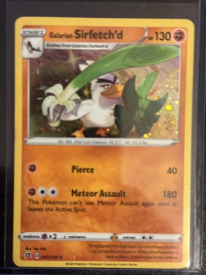 Pokemon TCG 2020 Pokemon, Rebel Clash, #95/192 Galarian Sirfetch'd ...