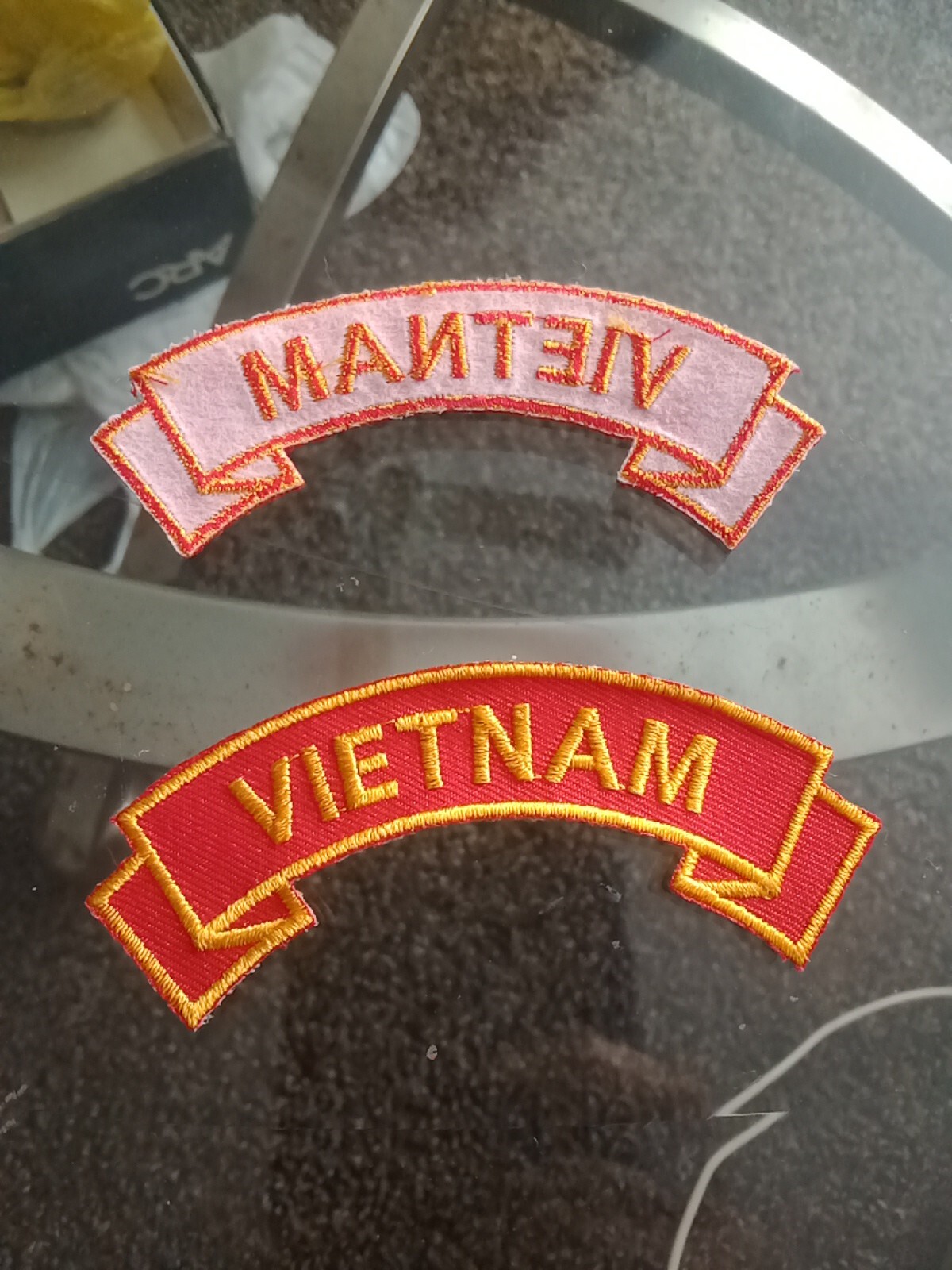 VIETNAM WAR VET Large Military Rocker/Tab Patch for Hats Vests Jackets ...