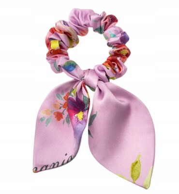 Seiden Haargummi mit Schleifen Seiden Gummiband Satin Scrunchie mit ...