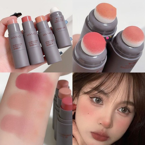 Lip and Cheek Tint Blush Cream Crayon Blush Stick For Korean Women 3 ...