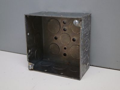 Lot of (6) Raco 232 4" Square Outlet Box 2-1/8" Deep w/ 1/2" & 3/4 ...