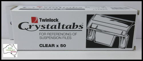 Crystalfile Suspension File Tabs Twinlock Clear Rectangular 50/Pack ...