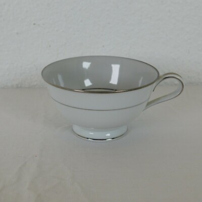 Noritake Grayburn Footed Cup 2.25" tall Platinum Trim Gray Band ...