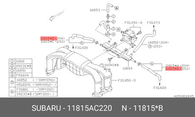 Genuine OE Hose Assembly-Pcv 11815AC220 for Subaru 11815-AC220 | eBay