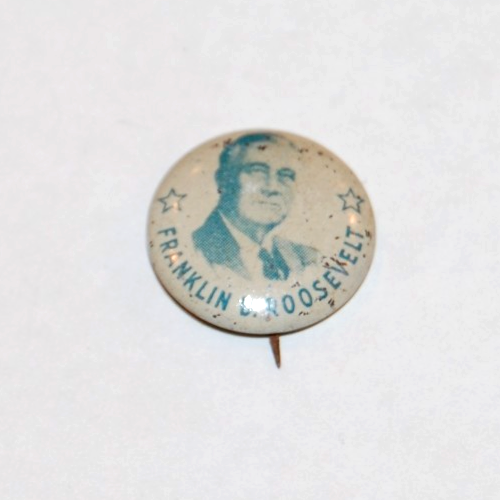 1936 FRANKLIN D ROOSEVELT FDR campaign pin pinback button political ...