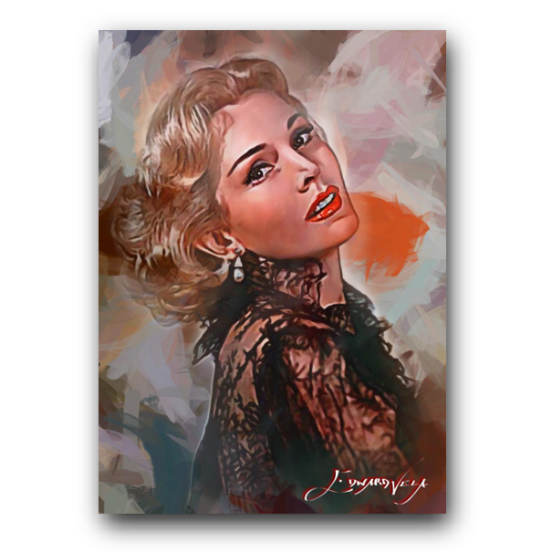Eva Gabor Art Card Limited 37/50 Edward Vela Signed (Celebrities Women ...