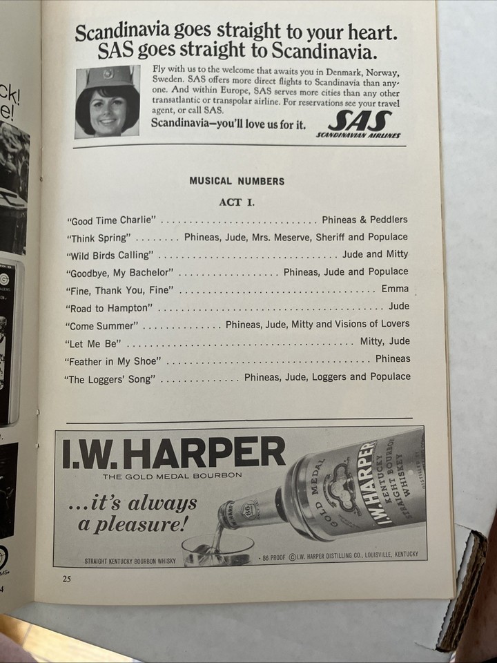 Come Summer Playbill Musical Wizard Of Oz Margaret Hamilton Ray Bolger ...