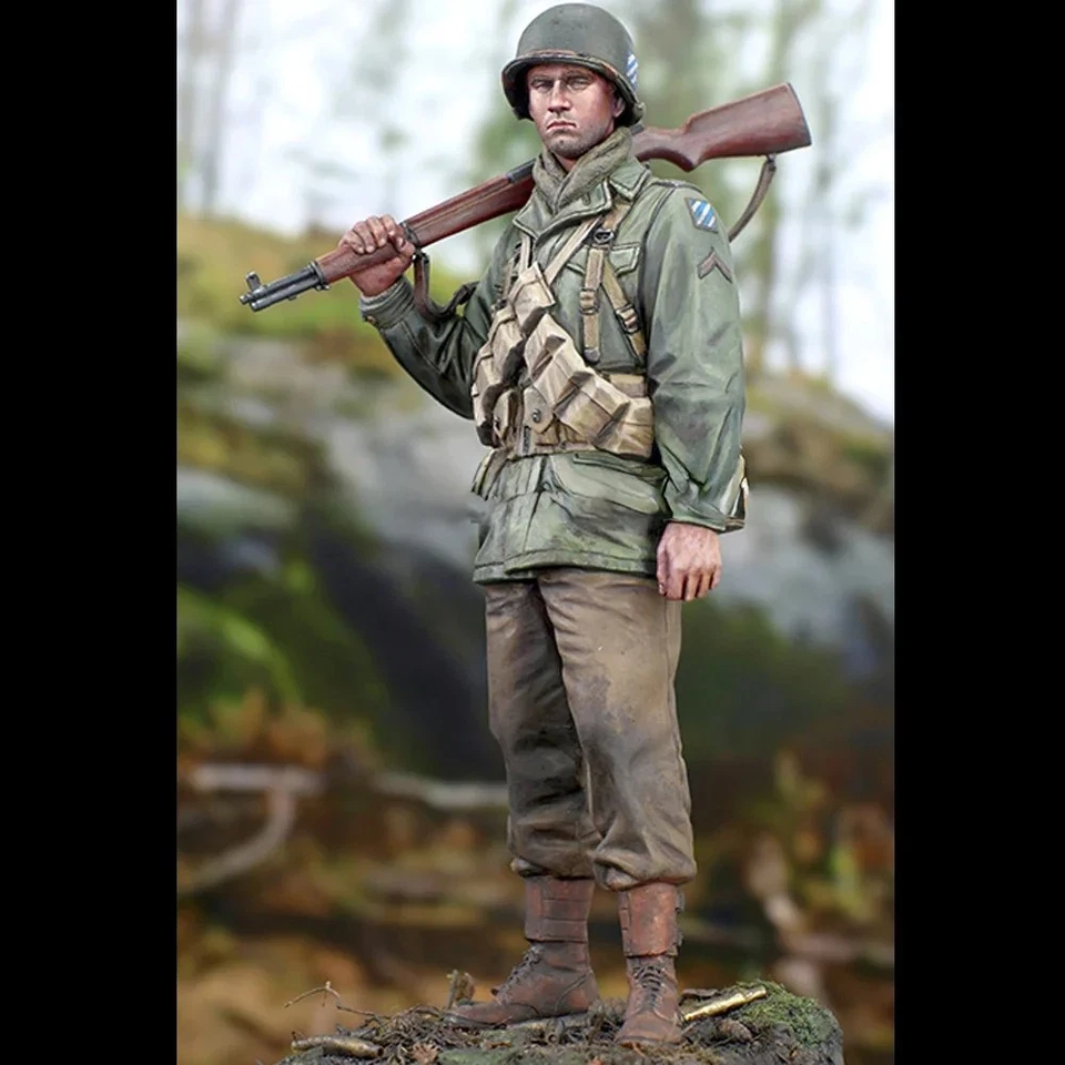 1/16 WW2 US Soldier U.S Military RESIN FIGURE MODEL KIT Unassembled ...