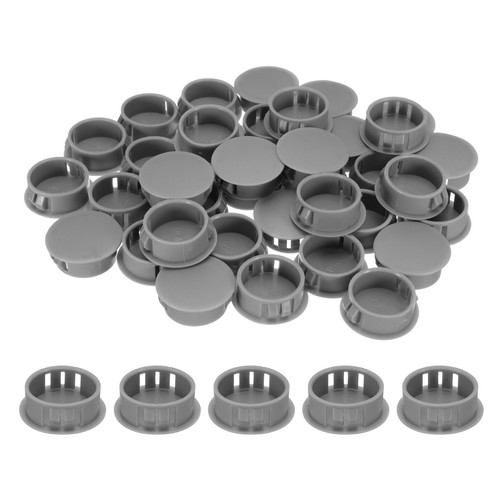 50pcs Nylon Hole Plugs1" Round Drill Screw Hole Plugs Covers Deep Grey ...