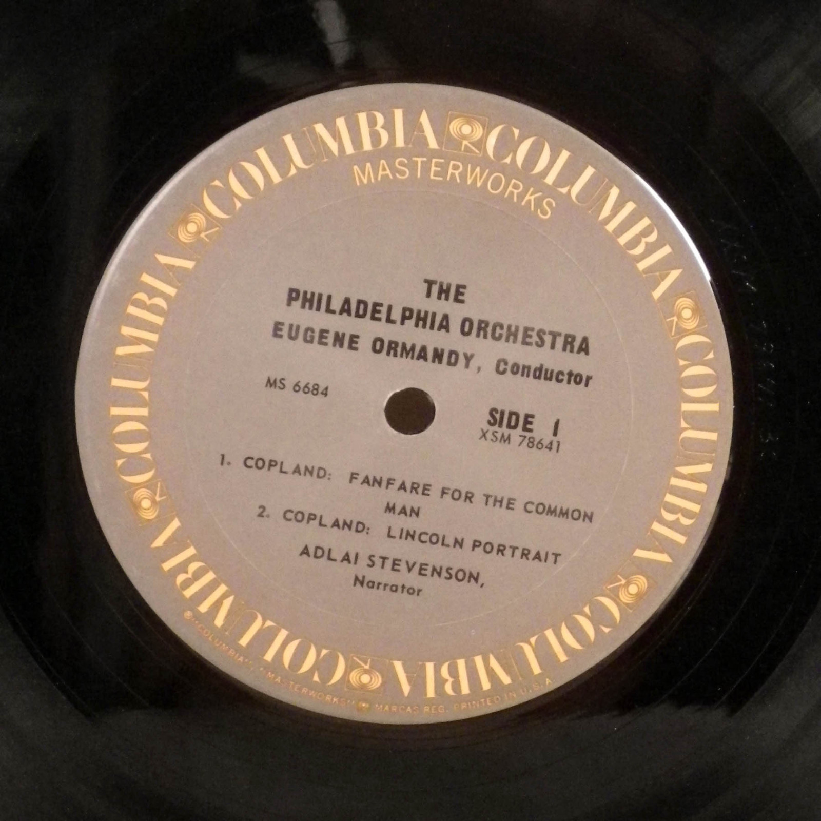 Eugene Ormandy Copland / Ives Adlai Stevenson LP Columbia stereo VG | eBay