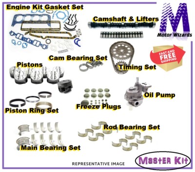 MERCRUISER GM 305 5.0 Marine Engine MASTER Rebuild Overhaul Kit - STD ...