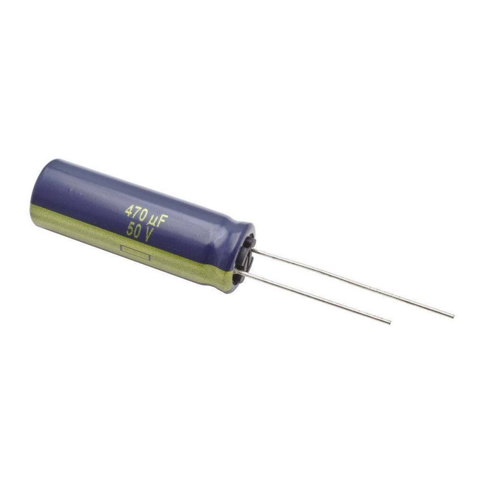 2 Panasonic FC 470uF 50V Elko 105°C Low Impedance Radial Capacitor ...