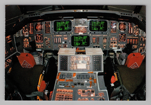 NASA Space Shuttle Orbiter Interior View Fight Deck Controls Reprint Postcard | eBay