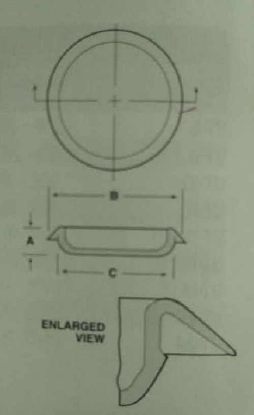 1 3/4 inch sheet metal auto body plastic panel recessed fender hole ...